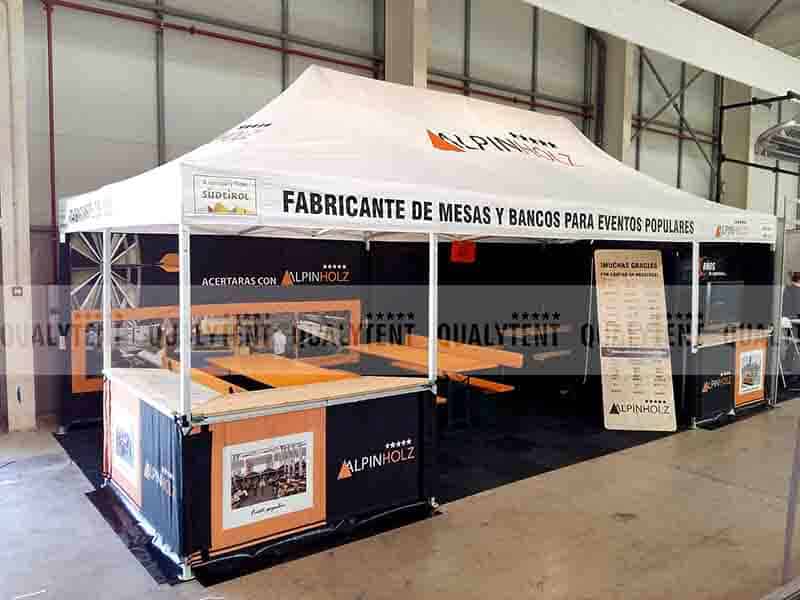Stands personalizados para feiras da Qualytent - Tendas Premium